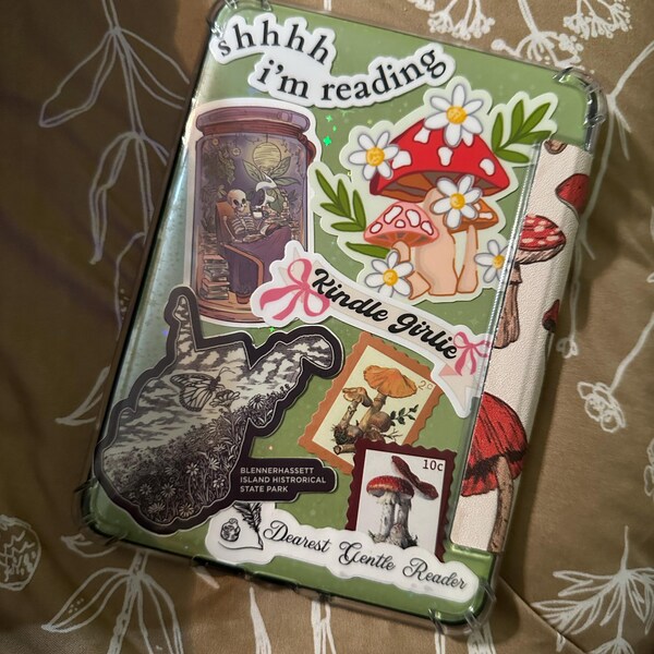 Dinosaur Holding Book Stack Sticker, Cute Bookish Stickers, Kindle ...