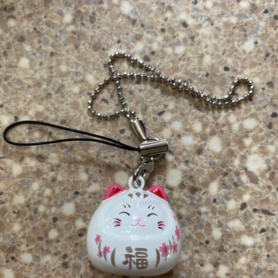 Lucky Cat Phone Charm - Etsy