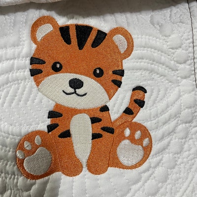 Cute Baby Tiger Embroidery Design, Animal Embroidery Design, Machine ...