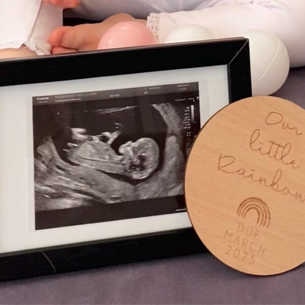 Personalised Baby Arrival Countdown Plaque Engraved Chalk Plaque ...