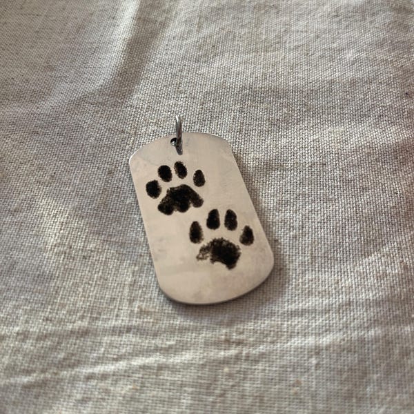 Custom Paw and Nose Print Slate • Personalized Pet Memorial Keepsake ...