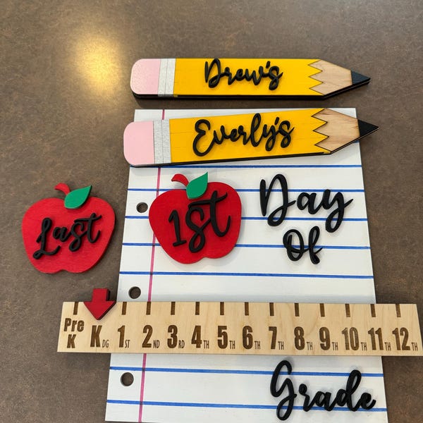 Personalized Back to School Sign, First Day of School Photo Prop ...