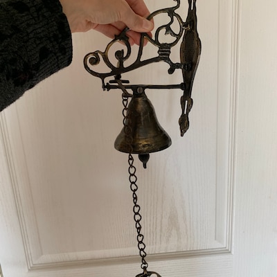 Front Door Bell, Vintage Solid Brass Gate Bells, Antique Door Knocker ...