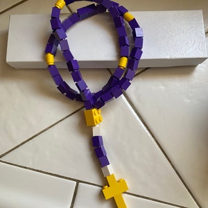 Rosary Made With Lego Bricks Blue and Lime Green Boy First Communion ...