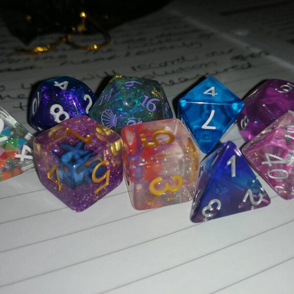 Polymorph Mystery Dice Set 7pcs D&D Pathfinder Call of Cthulhu Tabletop ...