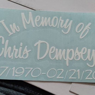 In Memory Car Decal,memorial Car Decal,in Loving Memory Car Decal ...