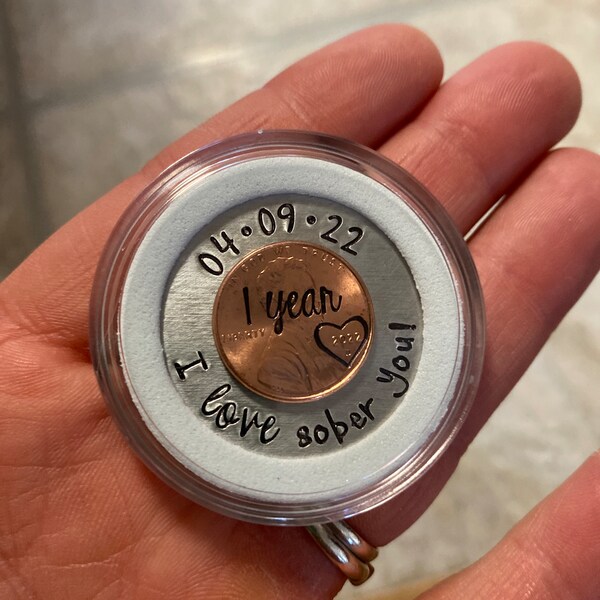 Personalized Sobriety Coin and Case, Sobriety Gift, AA Recovery Gift ...