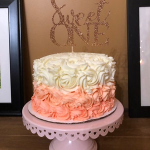 Sweet One Cake Topper / Girl's First Birthday Party Sign / 1st Decor ...