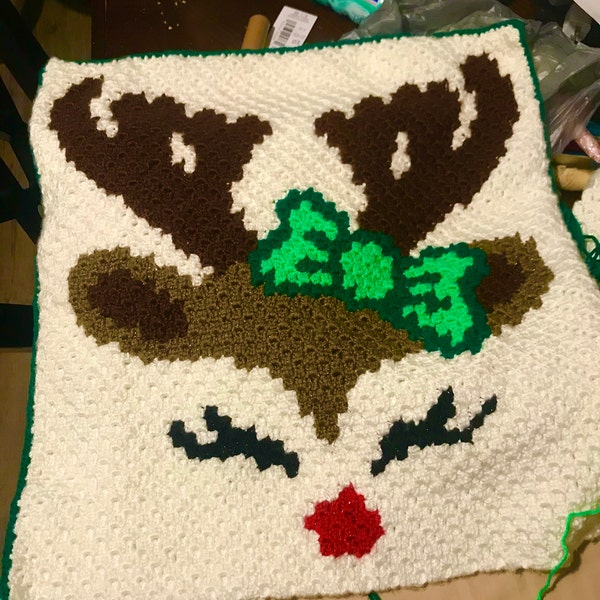 INSTANT DOWNLOAD - Girl Reindeer - Crochet Graph - Crochet Pattern ...