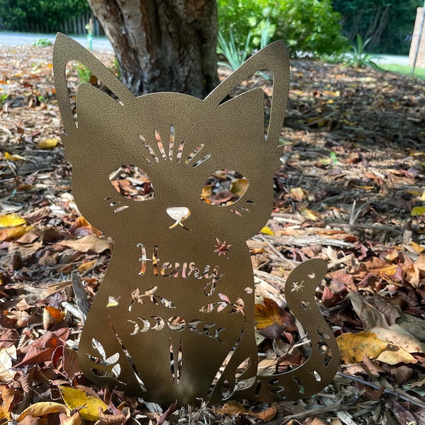 Heart Garden Stake, Rust Art Metal Stake, Garden Sculpture, Yard Garden ...