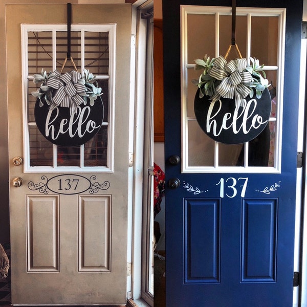 Home Address, Front Door, Front Door Decal, Home Address Decal, Address ...