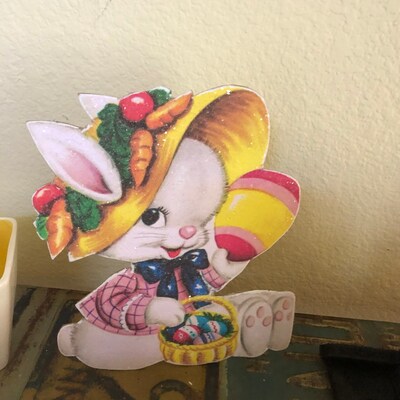 Handmade Vintage Style Easter Bunny Standee Decor - Etsy