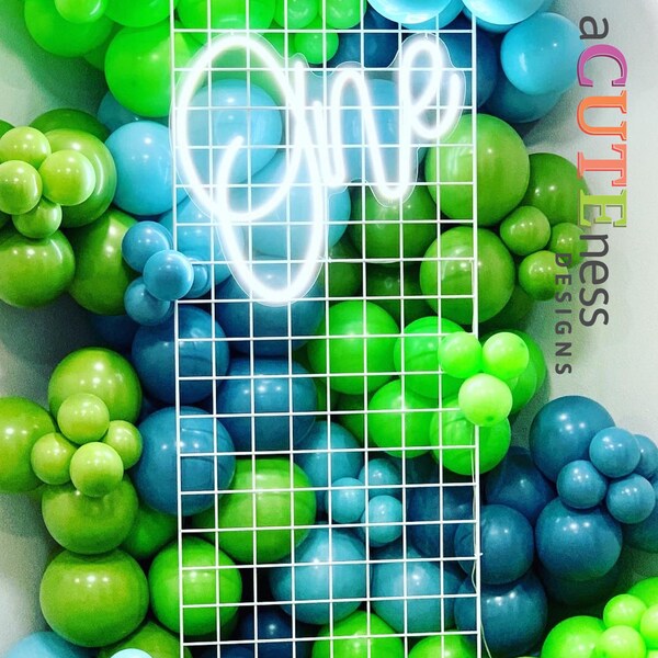 LED Neon Sign one for First Birthday Party, Scenery for Photo Studio ...