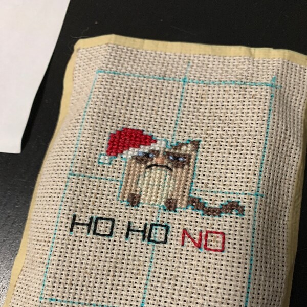 Grumpy Cat Santa Cross Stitch Pattern - Kawaii Version ( Printable PDF ...