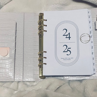 Tan Brown Leather A5 Planner Cover Pebbled PU Leather Planner ...