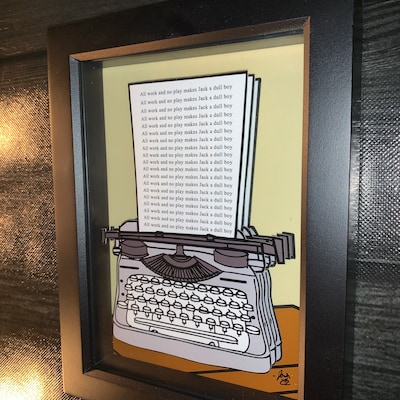 The Shining Poster Art 3D Art Typewriter the Shining Movie Print Jack ...