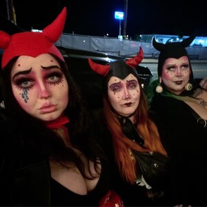 Black Latex Hat Vintage Bonnet Devil Hood Latex Hood - Etsy