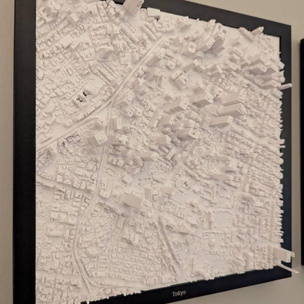 3D City Map | 3D Street Map | 3D Printed Skyline Decor | Home Office ...