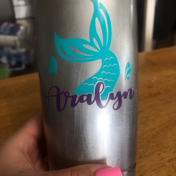 Personalized Mermaid Decal Stickers for Kids or Women, Custom Decal for ...
