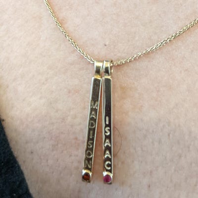 14k Solid Gold Three Name Necklace Multiple Names Necklace 2 3 4 5 6 7 ...