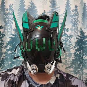 Bluetooth Cyberpunk Mask Futuristic Mask cyberpunk Helmet-tech Mask ...