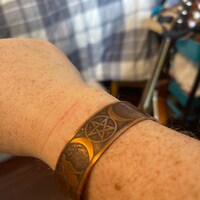 Havamal 77 Runes/helm of Awe Cuff Bracelet Armband copper Large Heavy ...