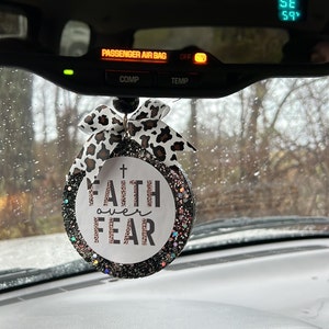 Faith Over Fear Car Freshie, Car Air Freshener, Aroma Bead Car ...