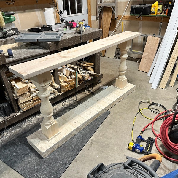 Pine Monastery Dining Table Legs - 5" X 29" - Set of 4 - Chunky Wooden ...