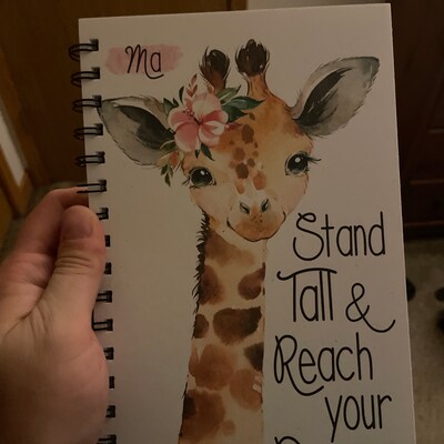 Giraffe Stand Tall Reach Your Dreams Giraffe Journal - Etsy