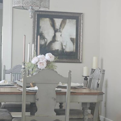 French Country Rabbit With Crown Wall Art Print Regency Formal Dining ...