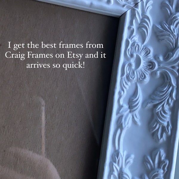 Renaissance, Ornate Pearl White Picture Frame, 1.75" Wide, 35 Common ...