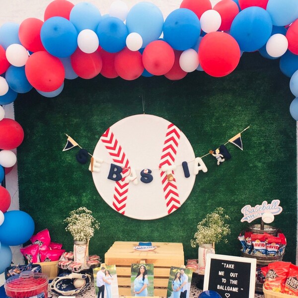 Baseball Party Decor Our ORIGINAL Baseball Ribbon Party Table Runners ...