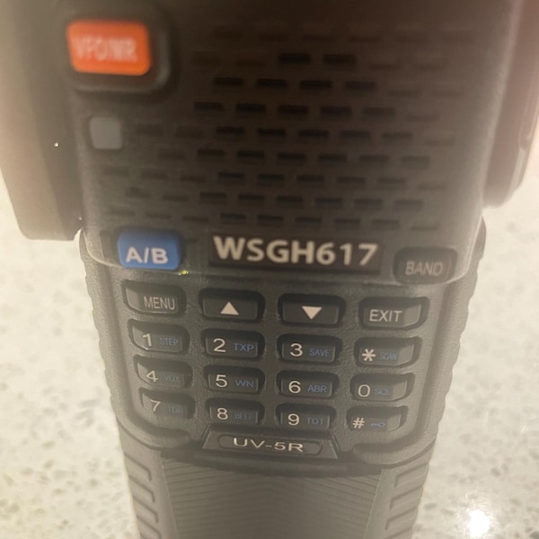 Custom Call Sign Sticker for Baofeng UV-5R | Laser Engraved Ham Radio ...
