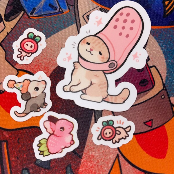 Croc King Sticker / Cat Sticker / Kitten Sticker / Cute Animal Sticker ...