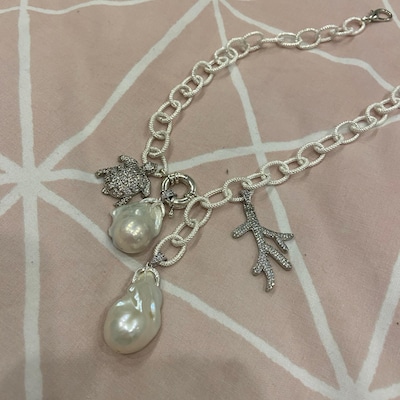 Pearl Beaded Necklace, Pearl Choker, Layered Necklace, Gemstone ...