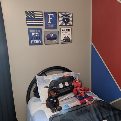 Police Nursery Wall Art, Police Wall Decor, Baby Boy Nursery Prints or ...