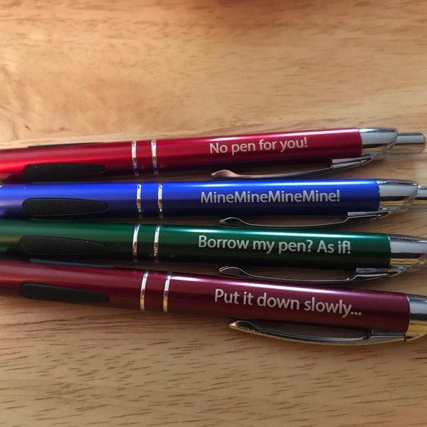 Comfort Grip Laser Engraved Pens, One Laser Engraved Pen, Business Pens ...