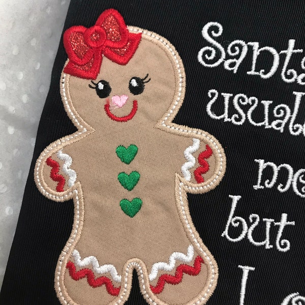 Gingerbread Girl Machine Embroidery Applique Design, Christmas ...