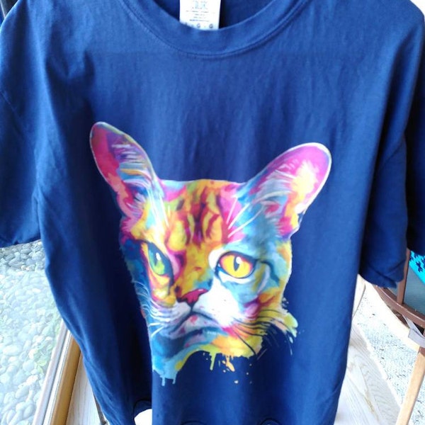 Cat Lovers Shirt | Colorful Cat | Cat Mom Shirt | Psychedelic Cat Shirt ...