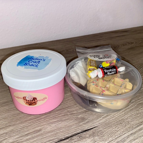 Funfetti Waffle DIY Slime Cake Scented Clay Sprinkles Asmr Stress ...