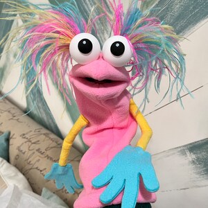 Puppet, Hand and Rod, With 2 Feather Plumes and 1 Hand Rod. Adult Size ...