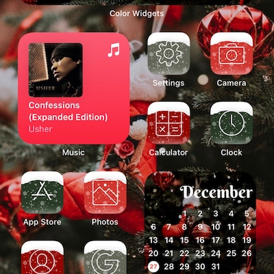 Christmas iPhone Icon Pack iPhone Ios16 App Icons 280 Icons in 5 Colors ...