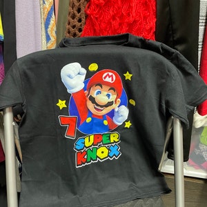 Personalized Super Mario Shirt, Birthday Boy T-shirt, Birthday Gift ...