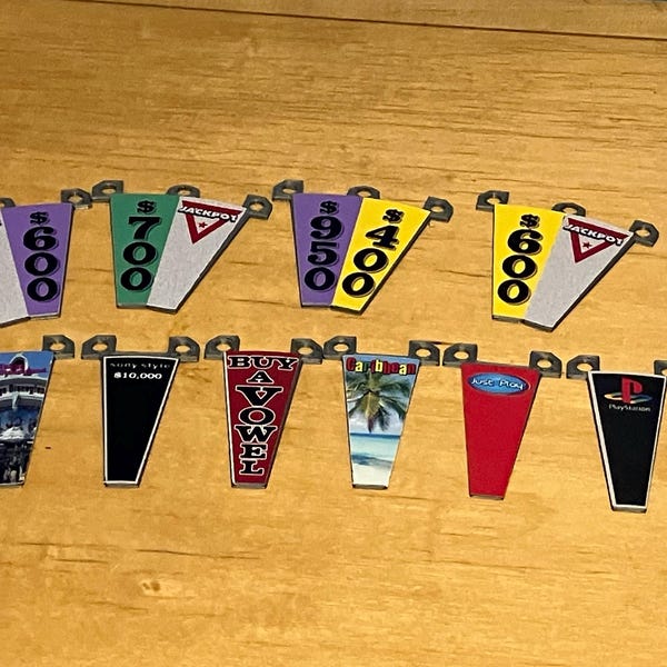 Wheel of Fortune - Wheel Wedges (2 Inches Long) to Go With Wheel-of ...