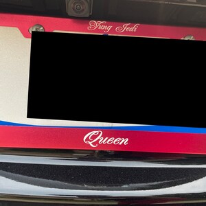 Custom License Plate Frame Laser Engraved on High Quality Anodized ...