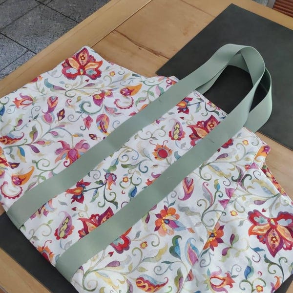 Triangular Wide Bag | PDF Sewing Pattern | Canvas Tote Pattern ...
