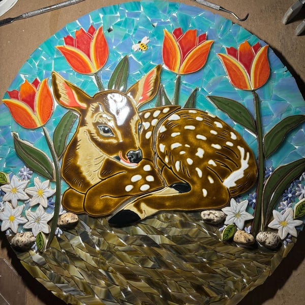 Rainbow Trout Mosaic Tile, Original Design Handmade Ceramic, Choose ...