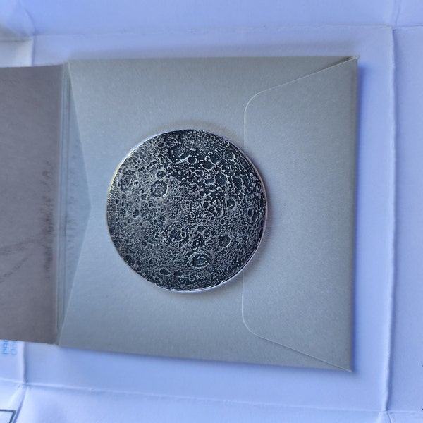Silver Full Moon Coin - 1 in / 26 Mm - Etsy