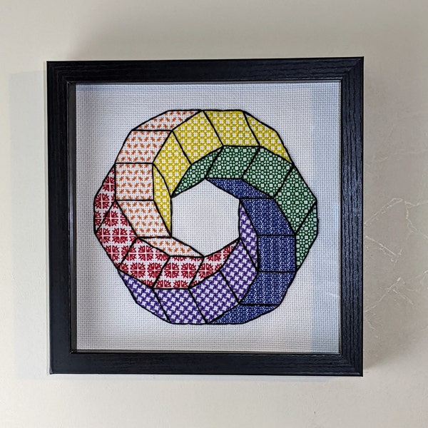 Infinity Ring Blackwork Embroidery Pattern: Sacred Geometry (digital ...