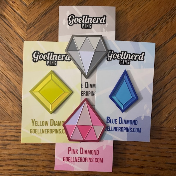 Steven Universe Diamonds Pin Set | SU Gifts Diamond Authority Enamel ...